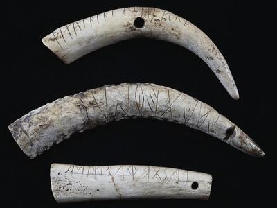 'Deer Bones with Rhaetian Inscriptions, from Magre, Veneto, Italy ...