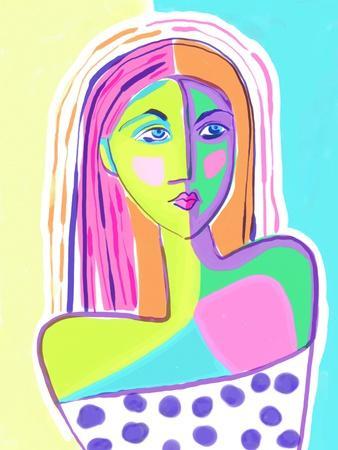 Pop Art Lady Art Print - Deidre Mosher | Art.com