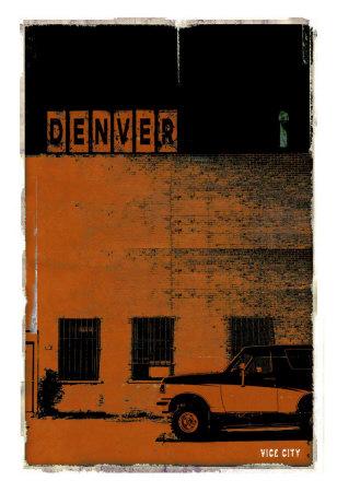 'Denver, Vice City in Orange' Art Print - Pascal Normand | Art.com