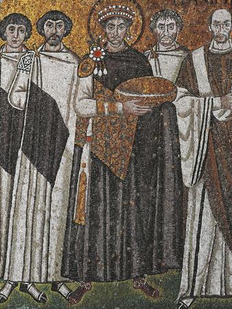 'Detail from Emperor Justinian with His Entourage' Photographic Print ...