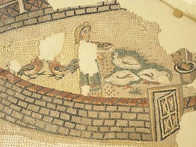 'Detail of Floor Mosaic Depicting Interior of Roman Mansio' Giclee ...
