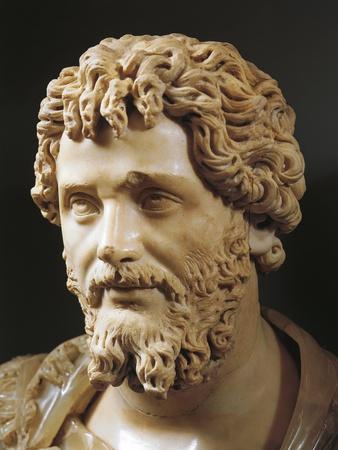 Detail of the Head of Bust of Emperor Septimius Severus Giclee Print ...
