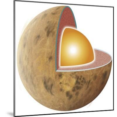 Diagram of Mars Interior Structure Showing Iron Core, Silicate Mantle ...