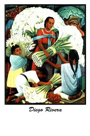 Calla Lily Painting Diego Rivera