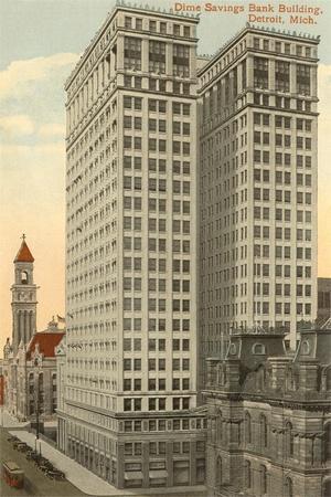 'Dime Savings Bank Building, Detroit, Michigan' Art Print | Art.com