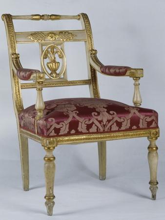 'Directoire Style Lacquered and Gilded Neapolitan Armchair, Italy, Late ...