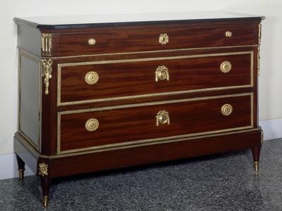 'Directoire Style Mahogany Chest of Drawers with Gilt Bronzes, France ...