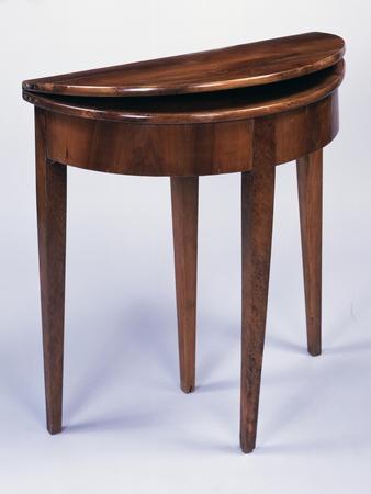 'Directoire Style Solid Walnut Crescent Shaped Table, France, Late 18th ...