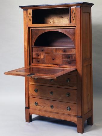 'Directoire Style Wild Cherry Wood Drop Front Secretary with Niche at ...