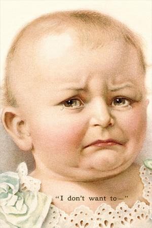 'Disgruntled Baby' Art Print | Art.com