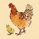 'Realistic Broody Chicken and Baby Chick Side View' Art Print - dNaya ...
