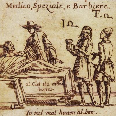 Doctor, Apothecary and Barber, 15th Century Giclee Print | Art.com