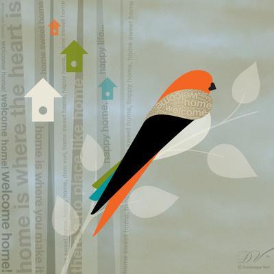 'Birds Life - Home Sweet Home' Art Print - Dominique Vari | Art.com