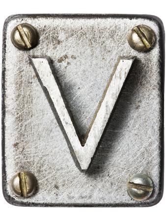 'Old Metal Alphabet Letter V' Art Print - donatas1205 | Art.com