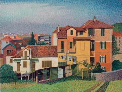 'Houses in the Hills, 1988 (Oil on Canvas)' Giclee Print - Donatella ...