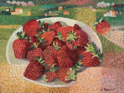 'Strawberries, C.1985 (Oil on Board)' Giclee Print - Donatella Merlo ...