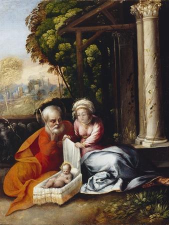 'The Holy Family, C.1516 (Oil on Wood Panel)' Giclee Print - Dosso ...