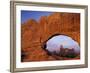 'Double Arch Frames Turret Arch at Dawn, Arches National Park, Utah ...