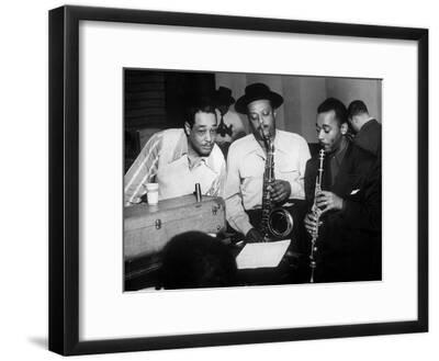 Duke Ellington with Ben Webster and Jimmy Hamilton at Carnegie Hall ...