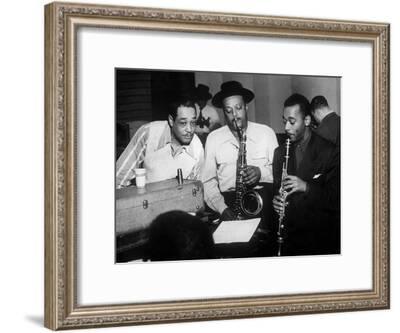 Duke Ellington with Ben Webster and Jimmy Hamilton at Carnegie Hall ...