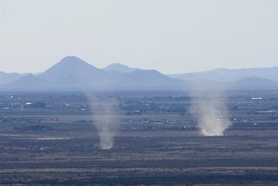 'Dust Devils Twirl in the Desert Along the Mexico Border, Southern New ...