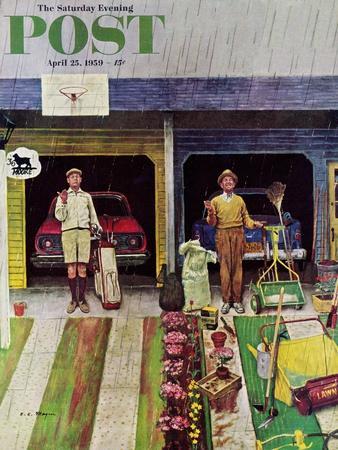 '"Saturday Rain" Saturday Evening Post Cover, April 25, 1959' Giclee ...