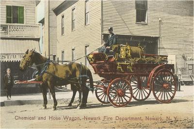 'Early Fire Equipment, Newark, New York' Art Print | Art.com