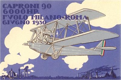 'Early Italian Biplane' Art Print | Art.com