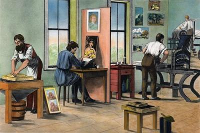 'Early Lithography Room' Giclee Print | Art.com