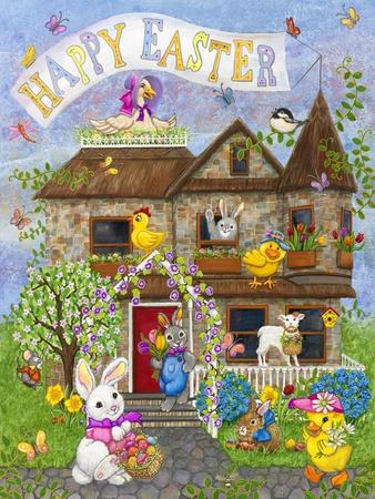 'Easter Cottage' Giclee Print - Kathy Kehoe Bambeck | Art.com