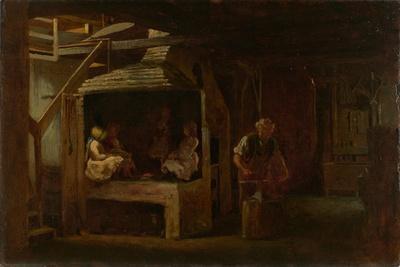 The Blacksmith Shop (Oil on Pressed Wood Fiber Board) Giclee Print ...