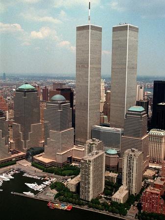 'New York Landmarks Twin Towers' Photographic Print - Ed Bailey | Art.com
