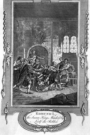 'Edmund I Murdered by Leofa' Art Print | Art.com