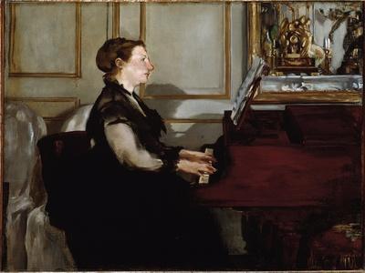 'Portrait of Madame Manet (Suzanne Leenhoff) at the Piano (Oil on ...
