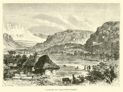 'Village of Ollantay-Tampu' Giclee Print - Édouard Riou | Art.com