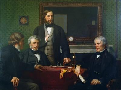 'Deputation to Faraday, Requesting Him to Accept the Presidency' Giclee Print - Edward Armitage ...