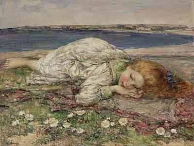 The Butterfly, 1911 (Oil on Canvas) Giclee Print - Edward Atkinson ...