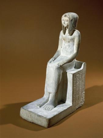 'Egyptian Civilization, Limestone Statuette of Queen Tetisheri' Giclee ...