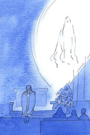 'Our Blessed Lady Appeared in a Radiant Light, close by Us, Delighting ...