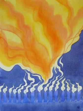 'The Descent of the Holy Spirit on the Apostles and Mary at Pentecost ...