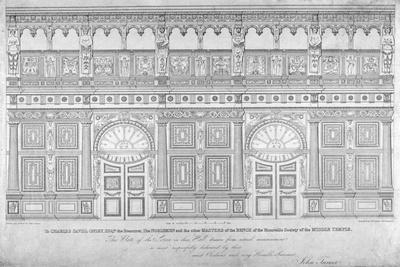 'Elizabethan Oak Screen, Middle Temple Hall, City of London, 1828 ...