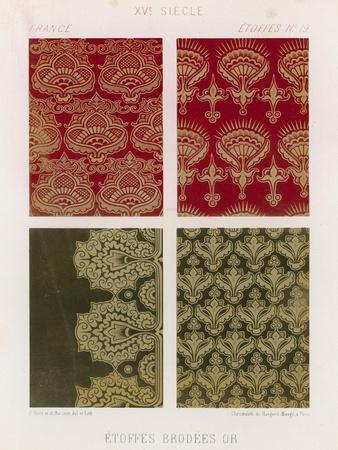 Embroidered Fabrics of 15th-Century France Giclee Print | Art.com