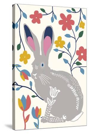 'Folklore Hare' Stretched Canvas Print - Emilie Ramon | Art.com