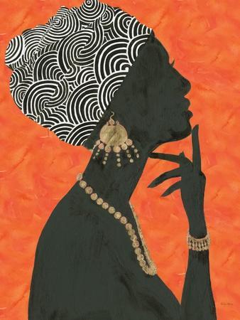 'Graceful Majesty I Orange' Art Print - Emily Adams | Art.com