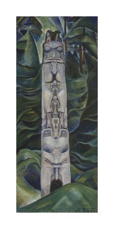 Totem and Forest Premium Giclee Print - Emily Carr | Art.com