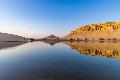 Qarun Lake, Faiyum Oasis, Egypt. Reflections in Qarun Lake in the ...