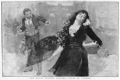 'Emma Calve as Carmen at Covent Garden, London' Art Print | Art.com