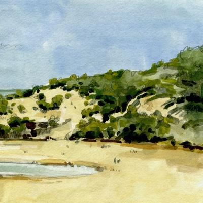'Coastal Sketch VI' Art Print - Emma Caroline | Art.com