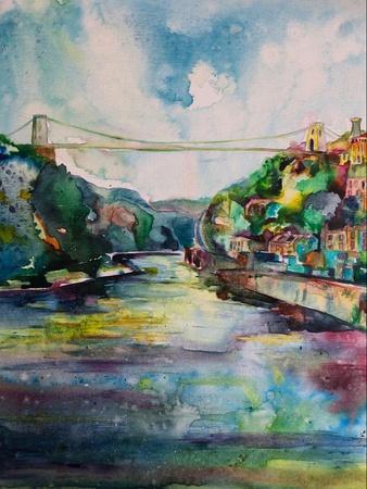 'Suspension Bridge' Art Print - Emma Catherine Debs | Art.com