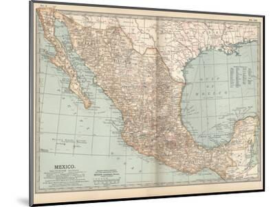 Plate 119. Map of Mexico, 1902. Atlas, Maps Mounted Art Print ...
